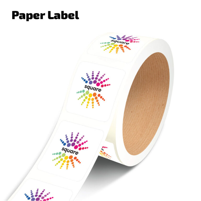 Square Paper Roll Labels